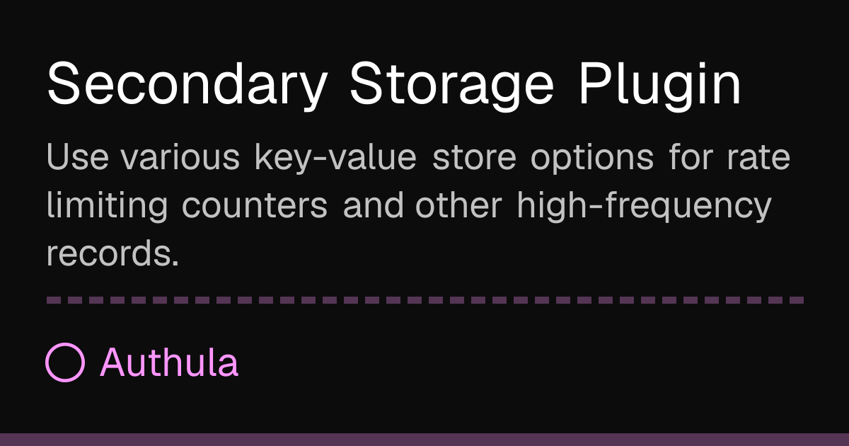 Secondary Storage Plugin